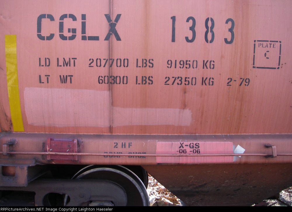 CGLX 1383 stencil detail